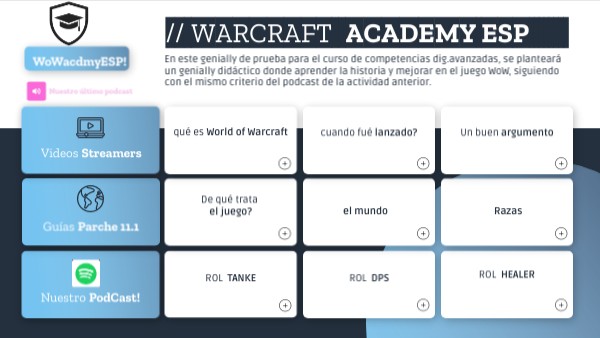 // Warcraft Academy esp | Genially