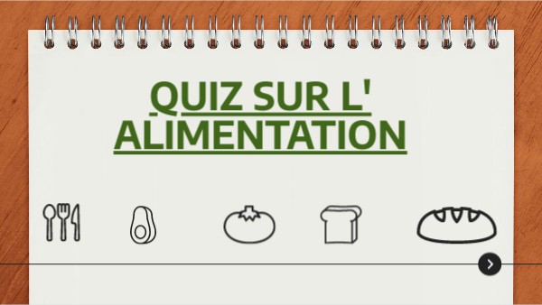 QUIZ SUR L' ALIMENTATION | Genially