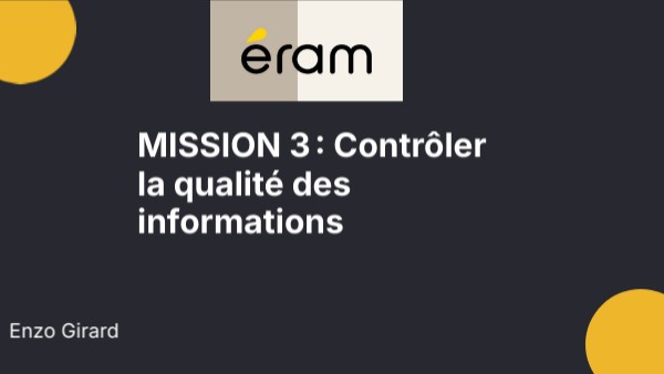 MISSION 3 : Contrôler la qualité des informations | Genially