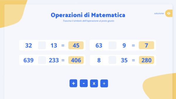 Operazioni di Matematica | Genially