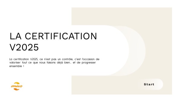La certification V2025 | Genially