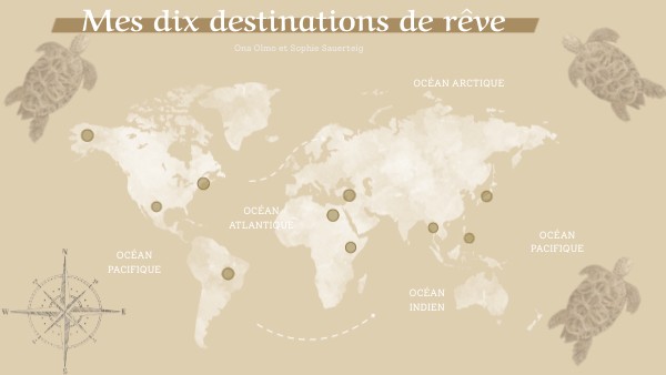 Mes dix destinations de rêve | Genially