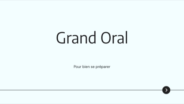 Grand Oral | Genially