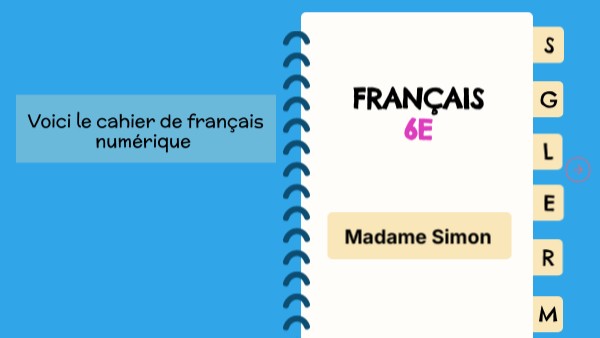 Programme 6è | Genially