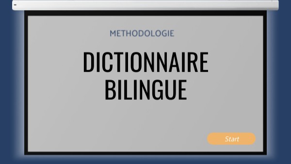 dictionnaire bilingue | Genially