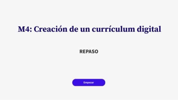 M4: Creación de un currículum digital | Genially