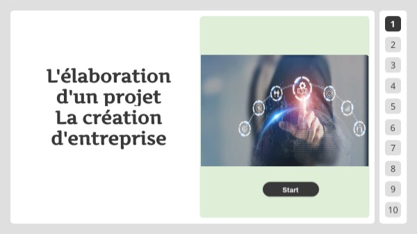 L'élaboration d'un projet La création d'entreprise | Genially