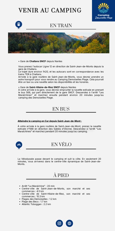 Venir au camping | Genially