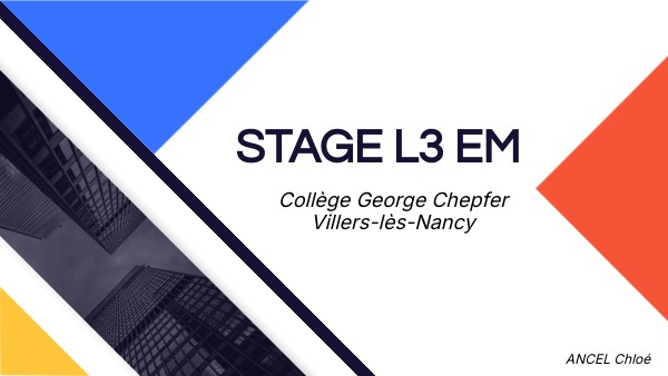 Stage L3 EM | Genially