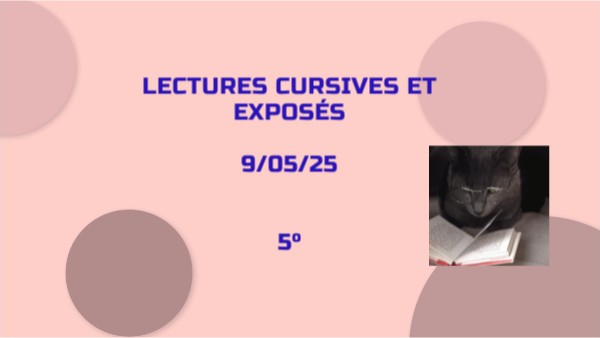 lecture cursive 5e | Genially