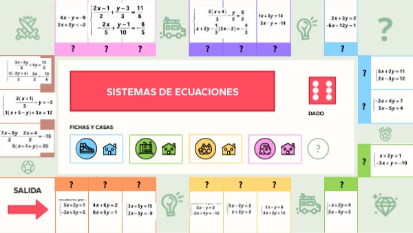 sistemas de ecuaciones lineales juego de mesa | Genially