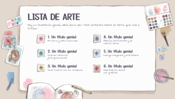 Lista Arte Horizontal | Genially