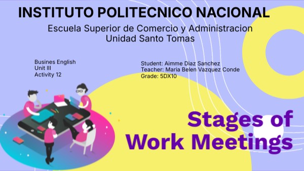 Stages of Work Meetings | Genially