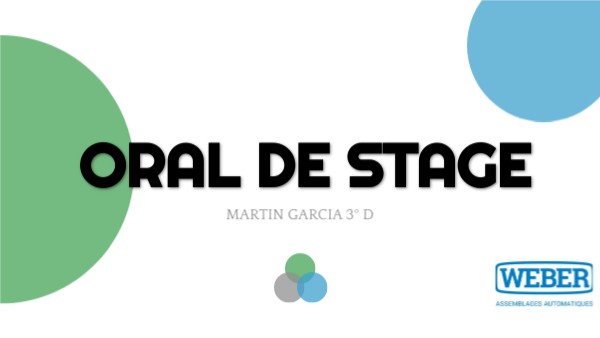 Oral de stage | Genially