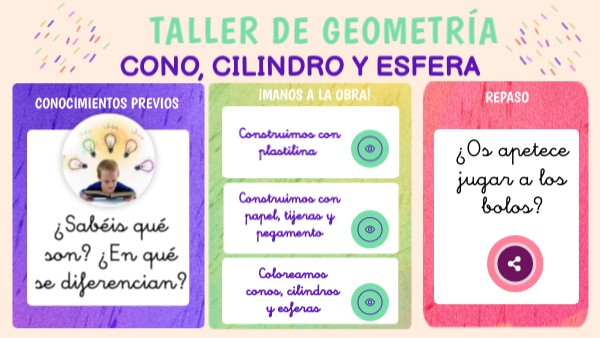 Cono, cilindro y esfera | Genially