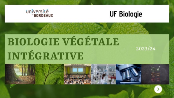 Biologie Végétale Intégrative | Genially