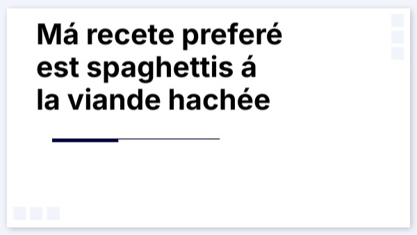 Má recette preferée est spaghettis á la viande hachée | Genially