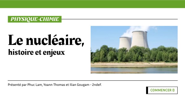 Le nucléaire, histoire et enjeux | Genially