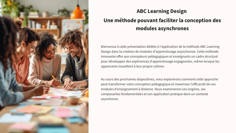ABC Learning Design Une méthode pouvant faciliter la conception des ...