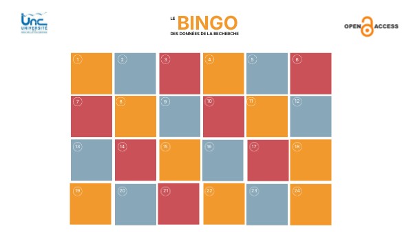 BINGO DES DONNEES DE LA RECHERCHE | Genially