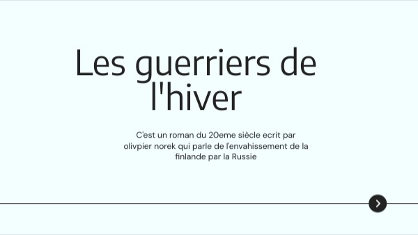 Les guerriers de l'hiver Haytham ayadi | Genially