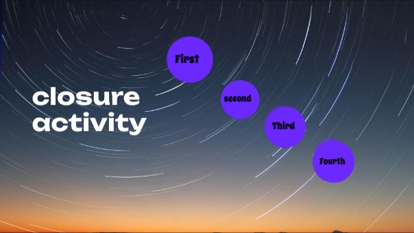 closure activity | Genially