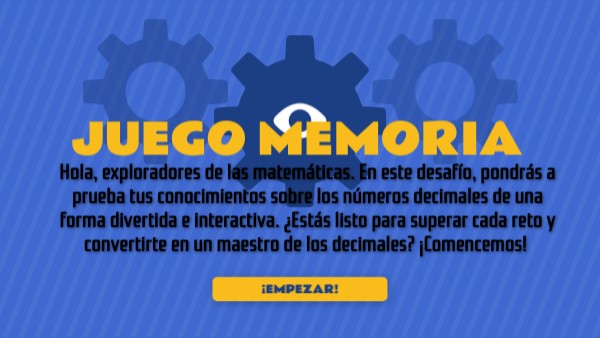 JUEGO MEMORIA | Genially