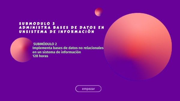 SUBMODULO 3 ADMINISTRA BASES DE DATOS EN UN SISTEMA DE INFORMACIÓN | Genially
