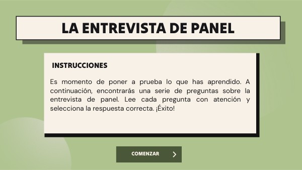 La Entrevista de Panel | Genially