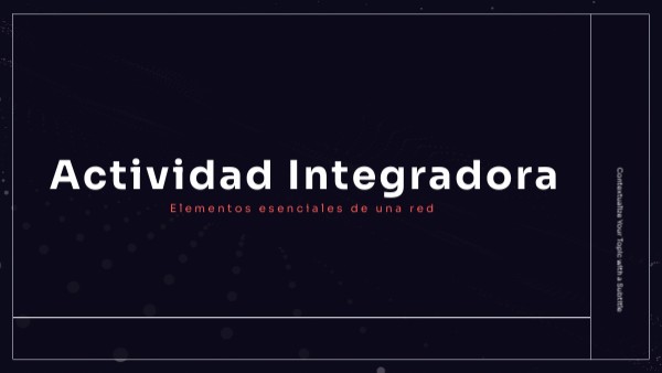 Actividad Integradora | Genially
