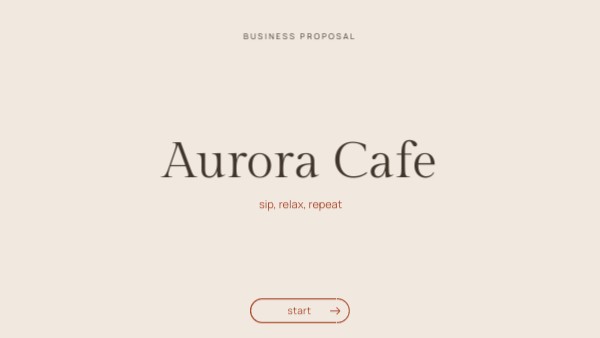 Aurora Cafe | Genially