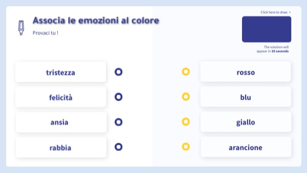 Associa le emozioni al colore | Genially