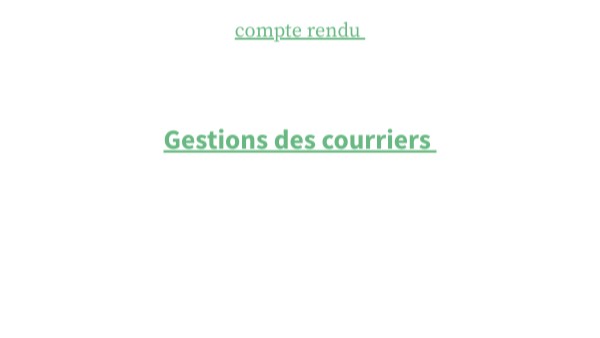 Compte rendu | Genially