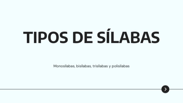 TIPOS DE SÍLABAS | Genially