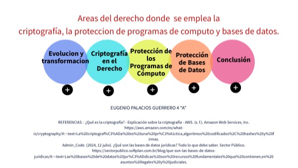 Areas del derecho donde se emplea la criptografía, la proteccion de programas de computo y bases ...