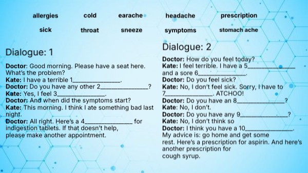 listening dialogue | Genially