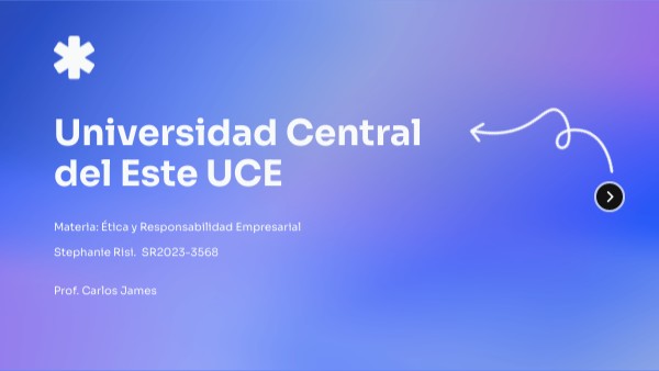 Universidad Central del Este UCE | Genially