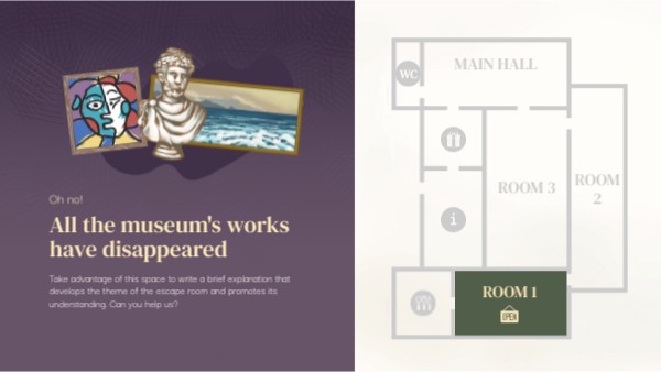 The Art Heist Escape Room | Genially