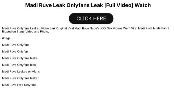 Madi Ruve Leak Onlyfans Leak [Full Video] Watch