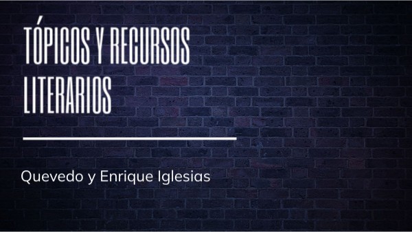 Tópicos y recursos literarios | Genially