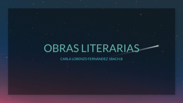 OBRAS LITERARIAS | Genially