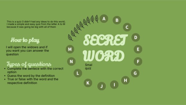 SECRET WORD | Genially