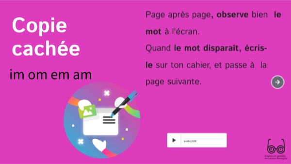 Copie cachée im om am em* | Genially