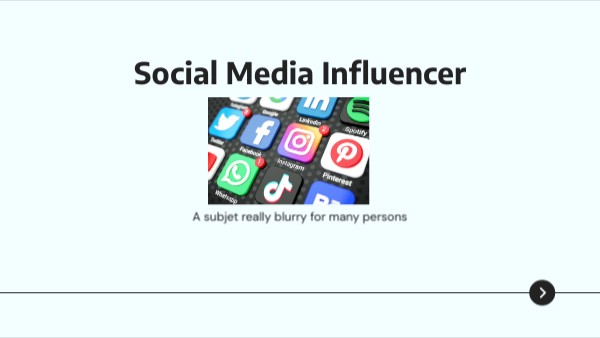 Social Media Influencer | Genially