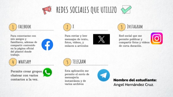 REDES SOCIALES QUE UTILIZO | Genially