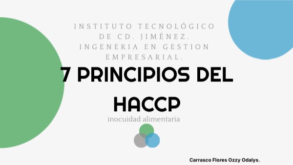7 principios del HACCP | Genially