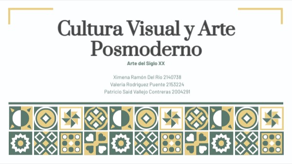 Cultura Visual y Arte Posmoderno | Genially