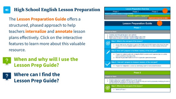 High School English Lesson Preparation | Genially