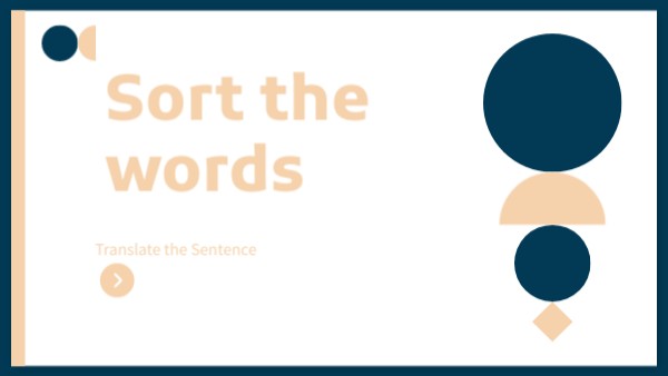 Sort the words | Genially