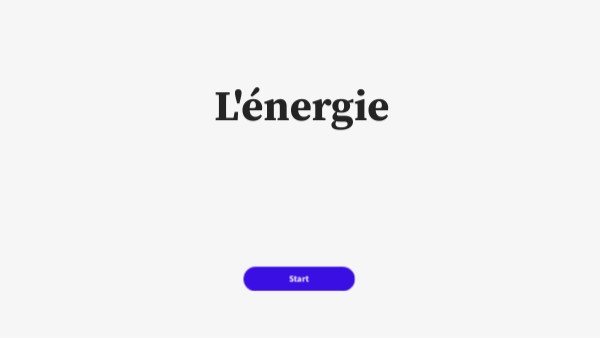 L'énergie | Genially